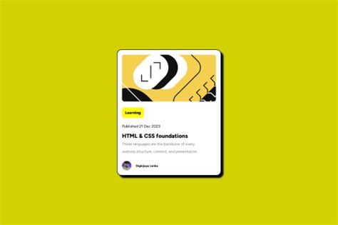 Frontend Mentor Blog Preview Card Using HTML And CSS Coding Challenge Solution