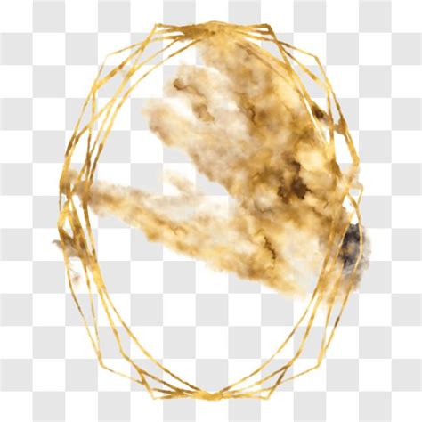 Download Abstract Gold Frame With Geometric Shapes Pngs Online