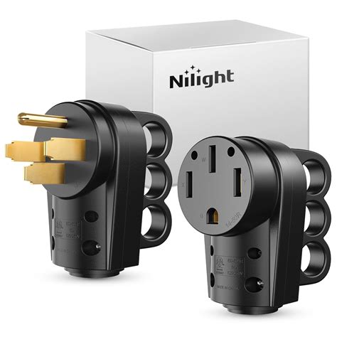 Nilight 50 Amp Rv Male And Female Plug Set 14 50p 14 50r Receptable