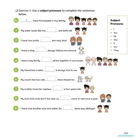Object Pronouns Worksheet Interactive Worksheet Topworksheets