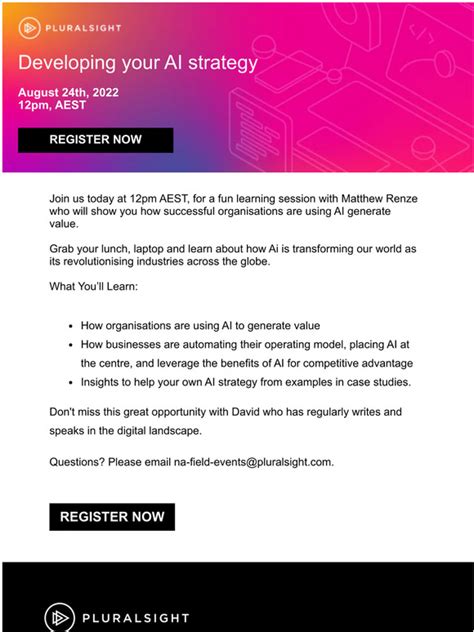 Pluralsight Youre Invited How To Generate Value With Ai Milled