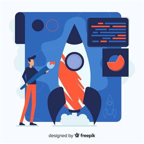 Rocket Building Concept Free Vector