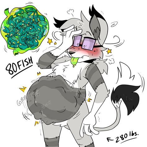 Rule 34 11 Anthro Barium Tummyacid Belly Belly Inflation Big Belly Blush Chest Tuft