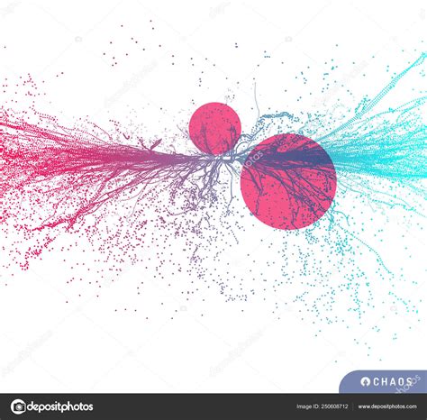 Point Explode Array With Dynamic Emitted Particles 3d Technology