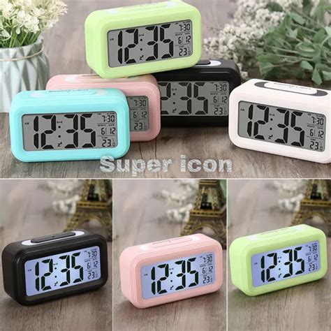 Led Digital Snooze Electronic Alarm Clock Backlight Time Calendar