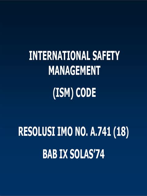 Ism Code 2002 Elemen 1 16 Final Pass Pdf Ism Code 2002 Elemen 1 16 Final Pass Pdf