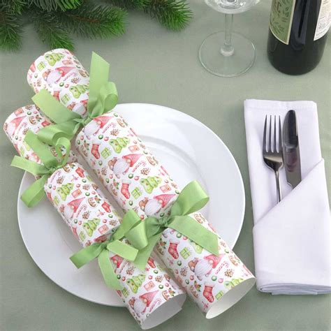 Watercolour Christmas Gonks Cracker Making Craft Kit Make And Fill