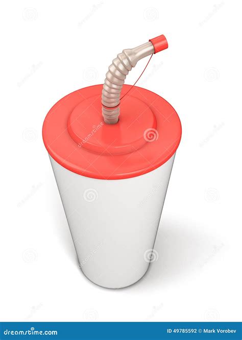 Plastic Cup With A Straw Stock Illustration Illustration Of Portable