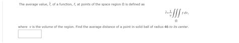 solved the average value fˉ of a function f at points of