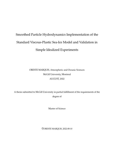Smoothed Particle Hydrodynamics Implementation Of The Standard Viscous