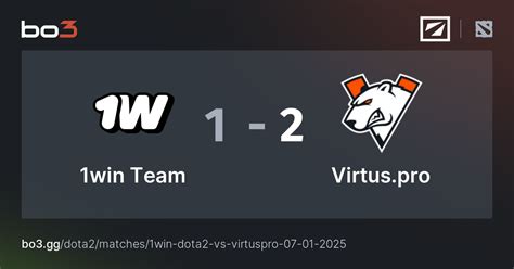 1win Team Vs Virtuspro Dota 2 Bo3gg