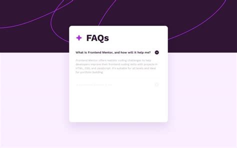 Frontend Mentor Responsive Faq Accordion Solution Coding Challenge Solution