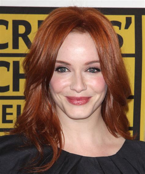 Christina Hendricks Long Straight Ginger Red Hairstyle