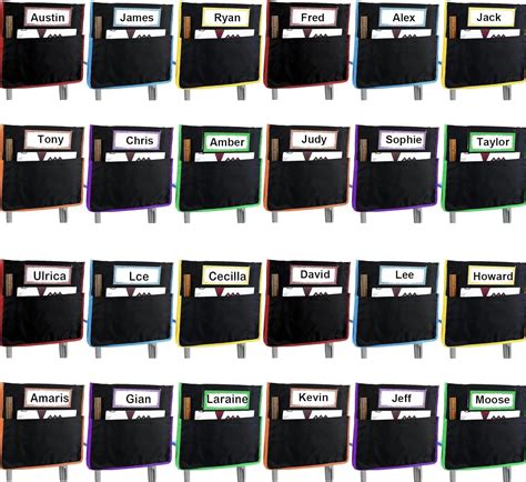 Fancemot 24 Packs Chair Pockets For Classrooms Seat Sacks