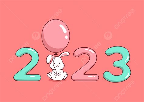 2023 새해 토끼 년 배경 만화 스타일 2023 설날 정월 배경 일러스트 및 사진 무료 다운로드 Pngtree
