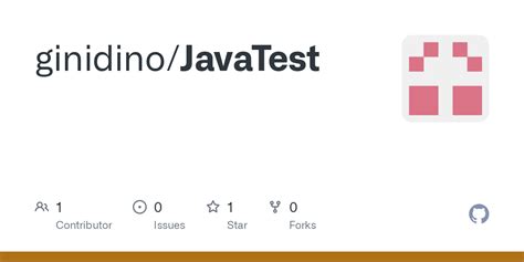 Github Ginidino Javatest