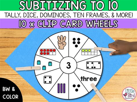 Subitizing Numbers 1 To 10 Clip Cards Number Sense Matching Game Teaching Resources