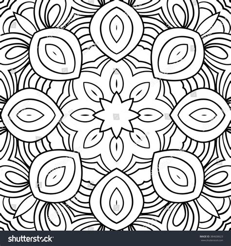 Uncolored Symmetric Tracery Colouring Can Be Stock Illustration