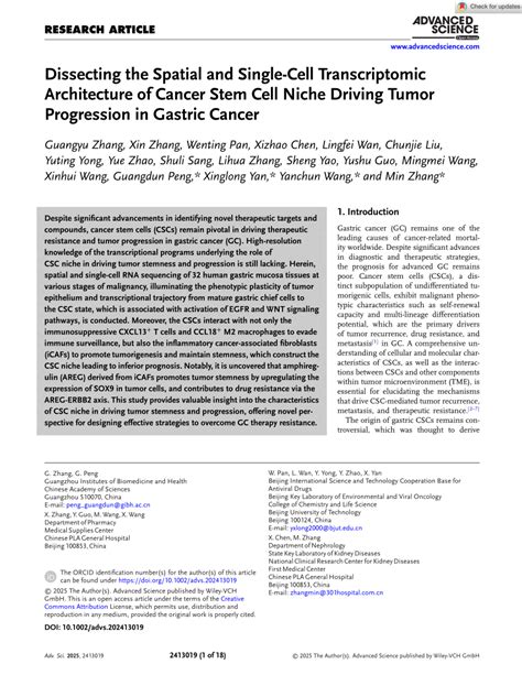 Pdf Dissecting The Spatial And Single‐cell Transcriptomic