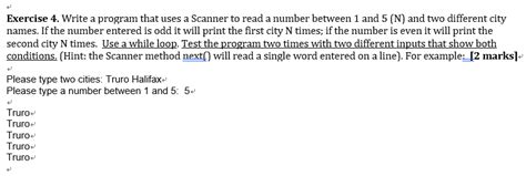 Solved Exercise 4 Write A Program That Uses A Scanner To