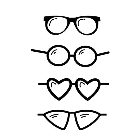 Premium Vector Eye Glasses Set Vector Illustration Icons
