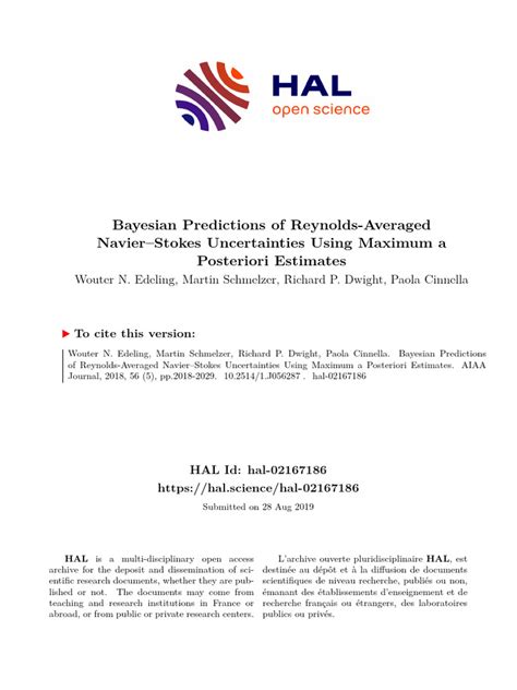 dynfluid aiaaj 2017 wouter pdf fluid dynamics bayesian inference