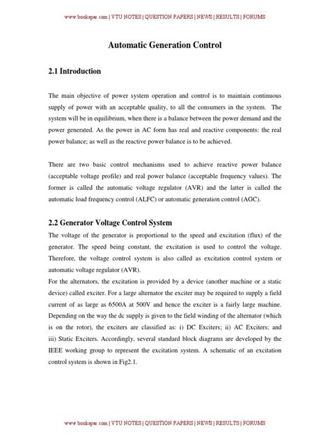 Automatic Generation Control Pdf Electric Generator Electromagnetism