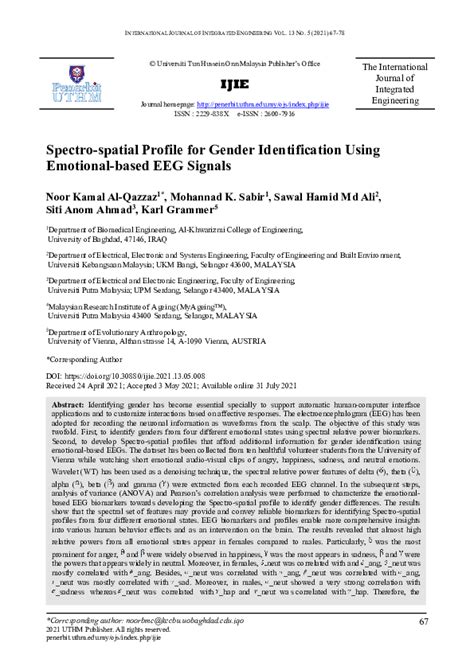 pdf spectro spatial profile for gender identification using emotional