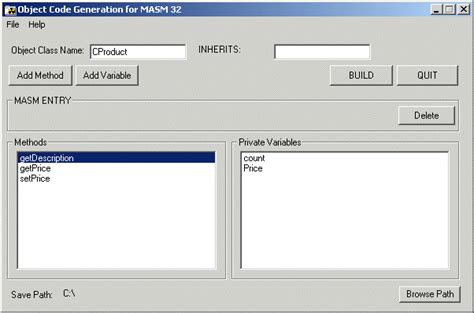 Image Object Code Generation For Masm32