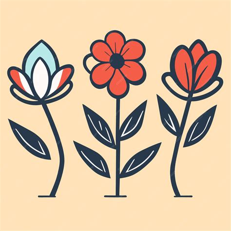 Premium Vector Budding Flower Icon Collection