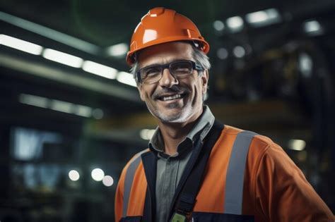 Premium Ai Image Manager Wearing Hard Hat Is Indoors Beautiful