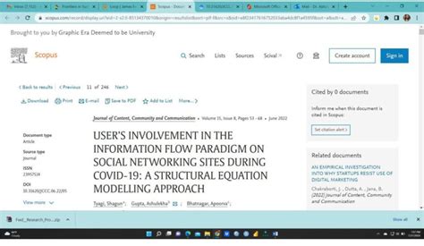 Scopus Publication Geu Graphicerauniversity Amos Sem Ashulekha