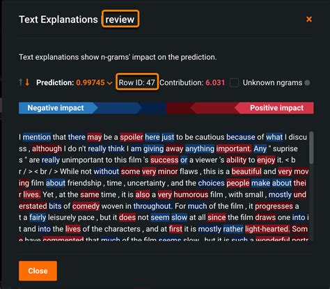 Text Prediction Explanations Datarobot Docs
