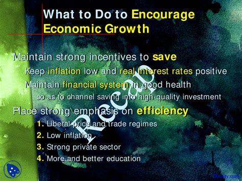 Economic Growth Encourage Buisness Management Lecture Slides