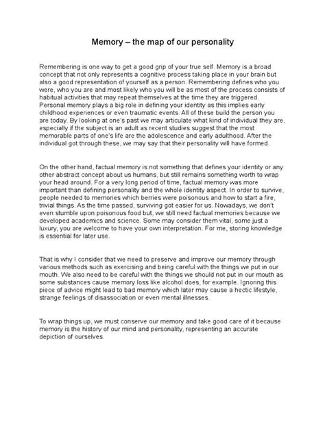Memory Pdf