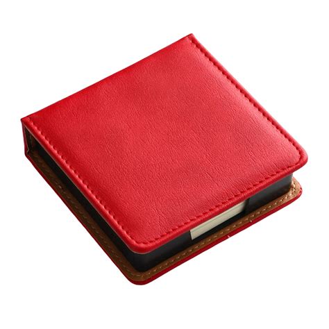 Note Box 180 Sheets Holder With Lid Cover Imitation Leather Sticky