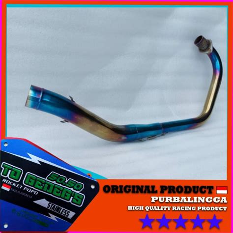 Jual Knalpot Motor Yamaha R15 V2 Old Lama Bluemoon Ngacung Full Bending