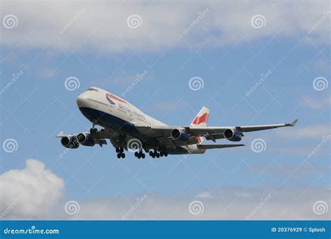 British Airways 747 Passenger Jet Editorial Stock Image Image Of