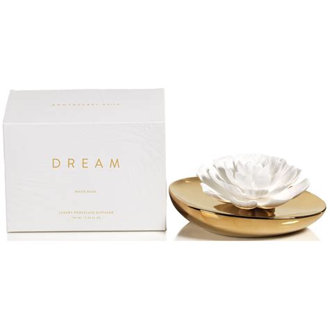 Zodax Dream Porcelain Flower Diffuser White Rose