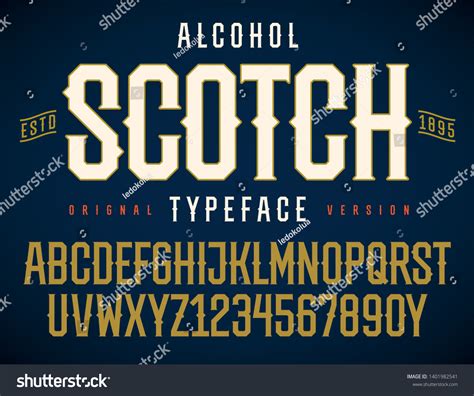 Vintage Slab Serif Decorative Font Uppercase Stock Vector Royalty Free
