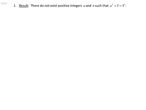 solved 1 of 2 1 result there do not exist positive