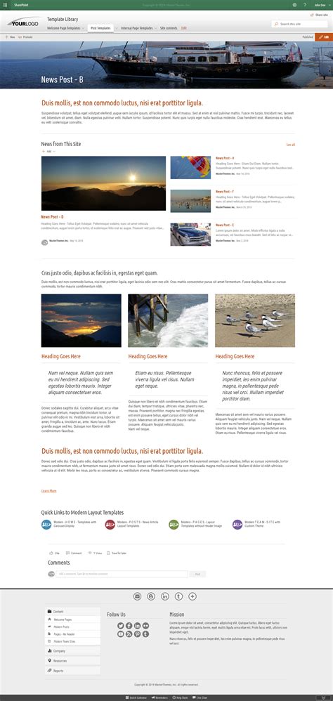 Sharepoint News Template