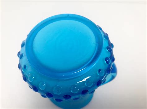 Aqua Fenton Pitcher Fenton Hobnail Pitcher Glass Pitcher Aqua