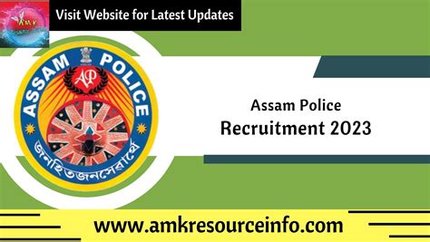Assam Police Recruitment 2023 Notification Released Amk Resource World