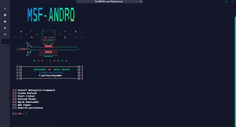 Msf Andro Is A Metasploit Multi Purpose Exploiting Toolkit For Termux