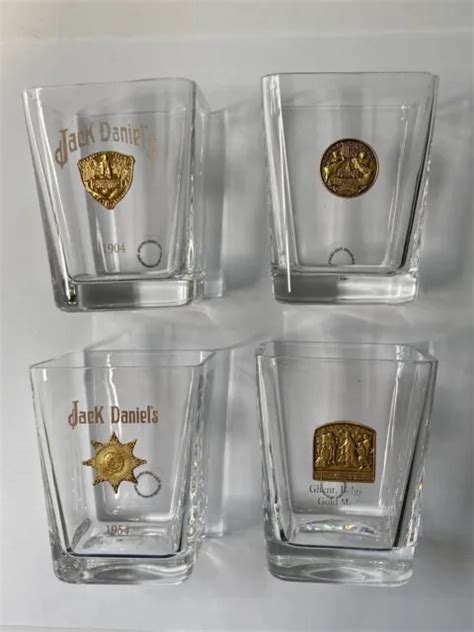 Jack Daniels Gold Medal Shot Glass Set Of 4 Eur 1838 Picclick Fr