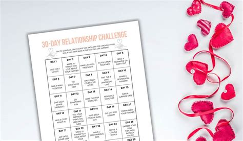 30 Day Relationship Challenge For Couples With Free Printable