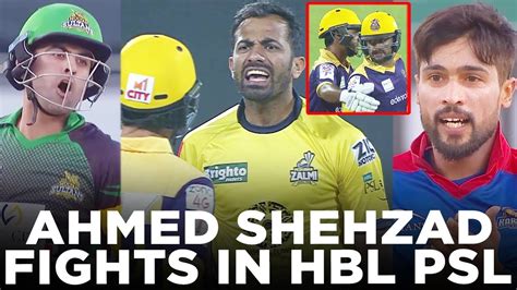 Aggressive Ahmed Shahzad Watch Ahmed Shahzads Fights With Wahab Riaz