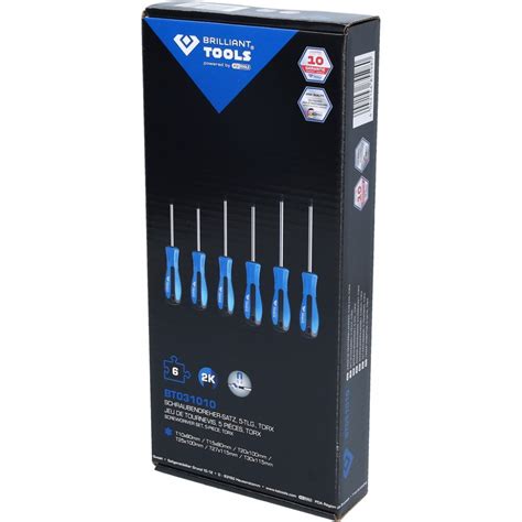 Комплект от 6 отвертки Torx Brilliant Tools - eMAG.bg