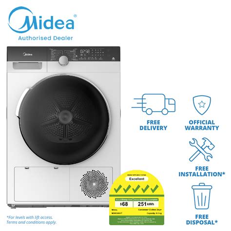 Bulky Midea Kg Front Load Heat Pump Dryer MDK HP Shopee Singapore